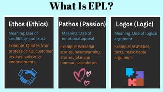 Billboards using EPL, ethos pathos logos | PPT