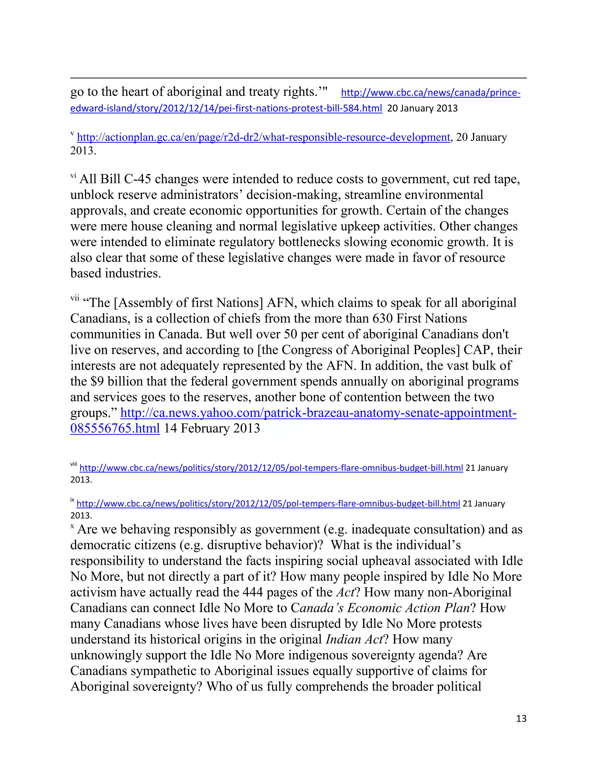 Bill c 45 and idle no more | PDF