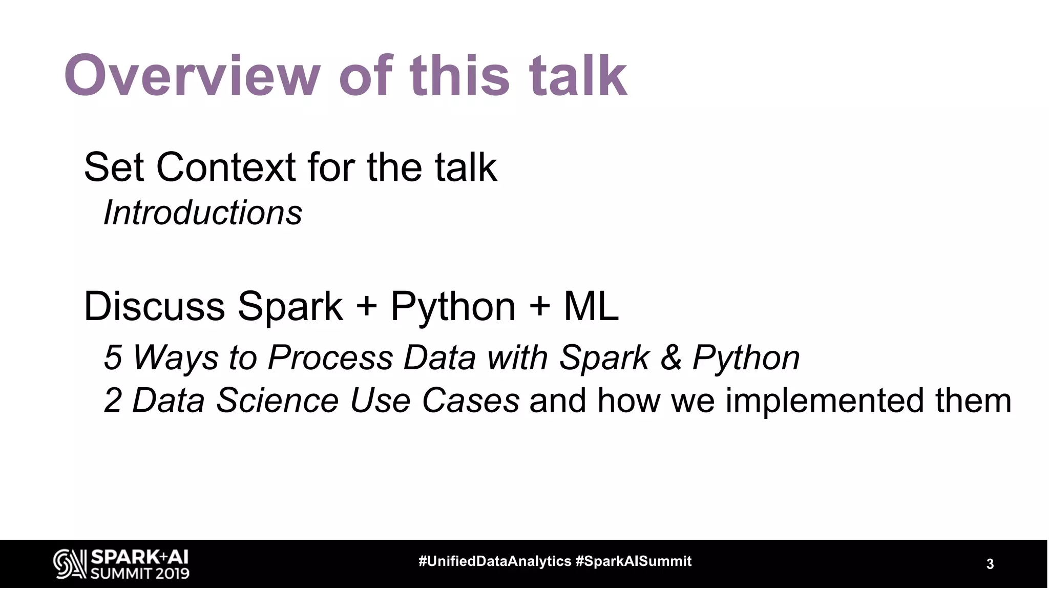 Tactical Data Science Tips: Python and Spark Together | PPT