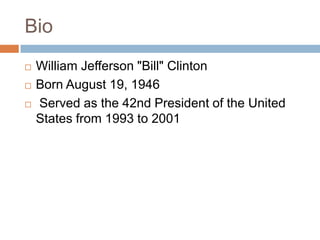 Bill Clinton | PPTX