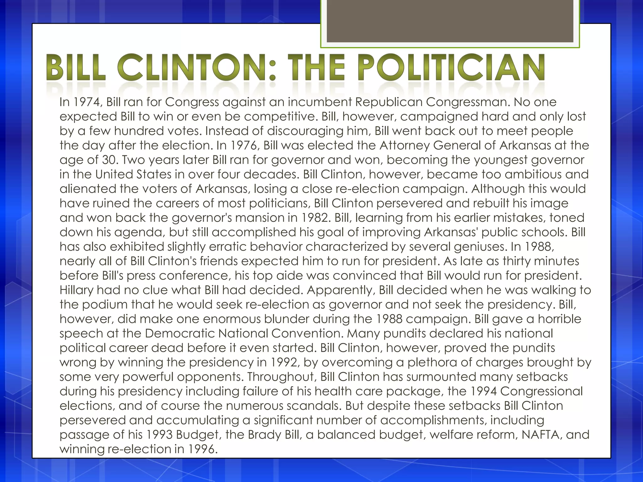 Bill clinton | PPTX