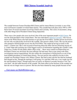 Bill Clinton Scandal Analysis | PDF