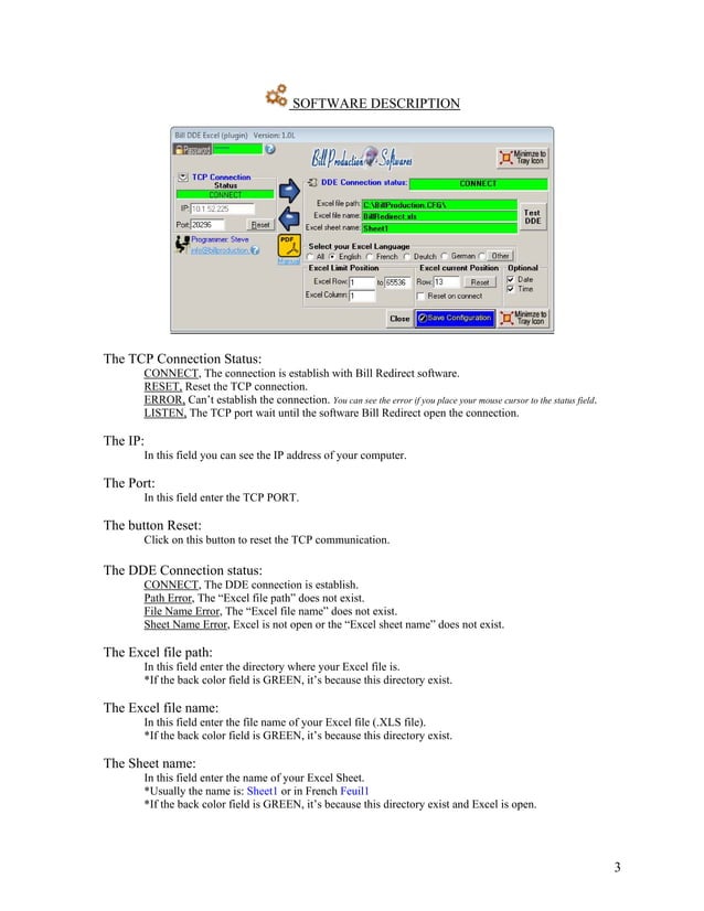 Microsoft Excel and RS-232 peripherals protocol communication DDE | PDF
