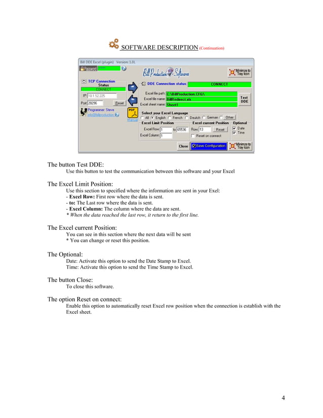 Microsoft Excel and RS-232 peripherals protocol communication DDE | PDF