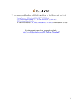 Microsoft Excel and RS-232 peripherals protocol communication DDE | PDF