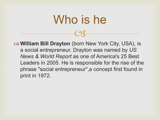 Bill drayton | PPTX