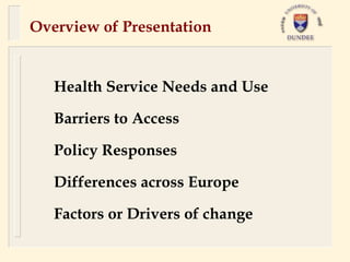 Access Barriers to Health for Homeless People | PPT