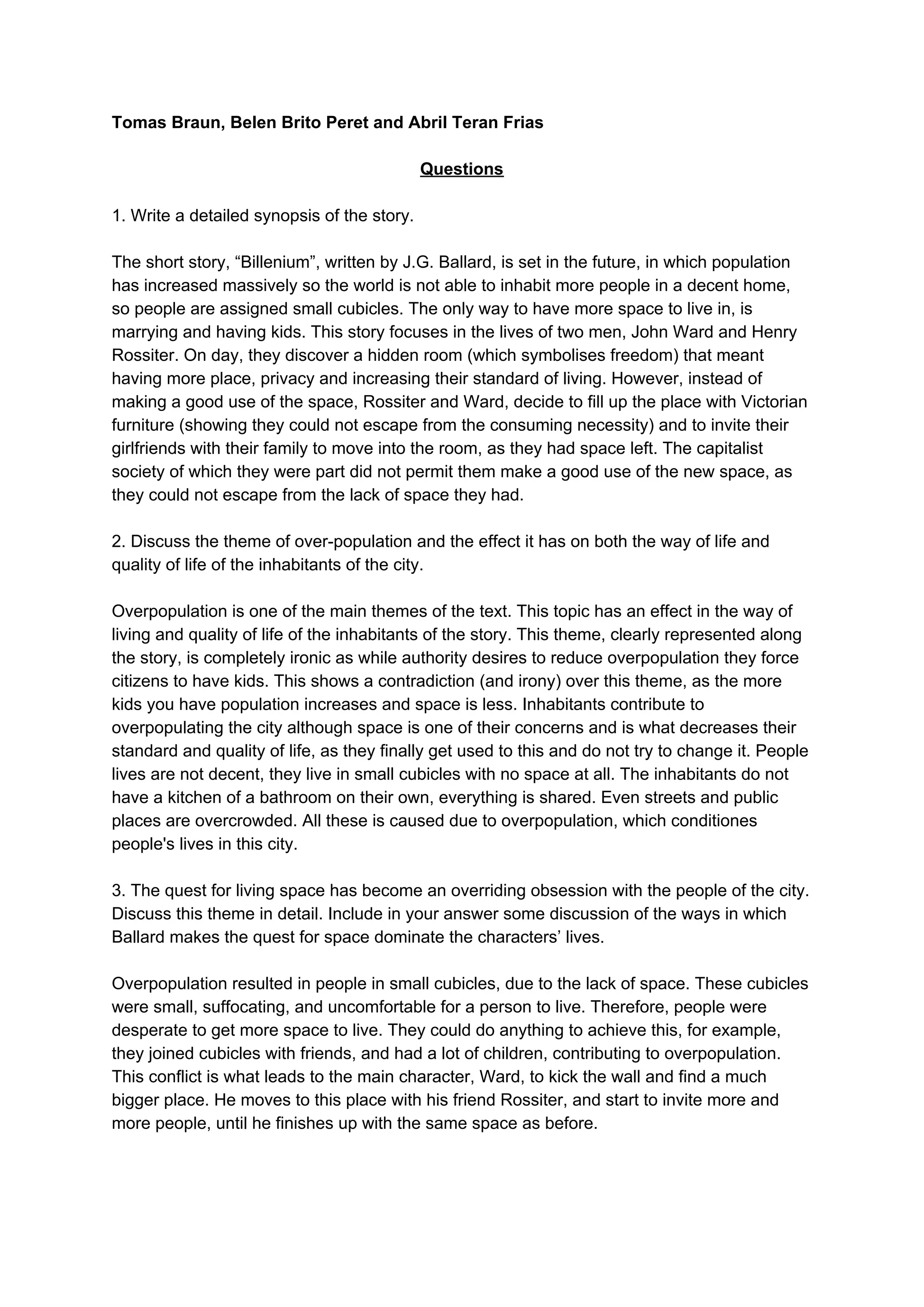 Billenium questions (1) | PDF