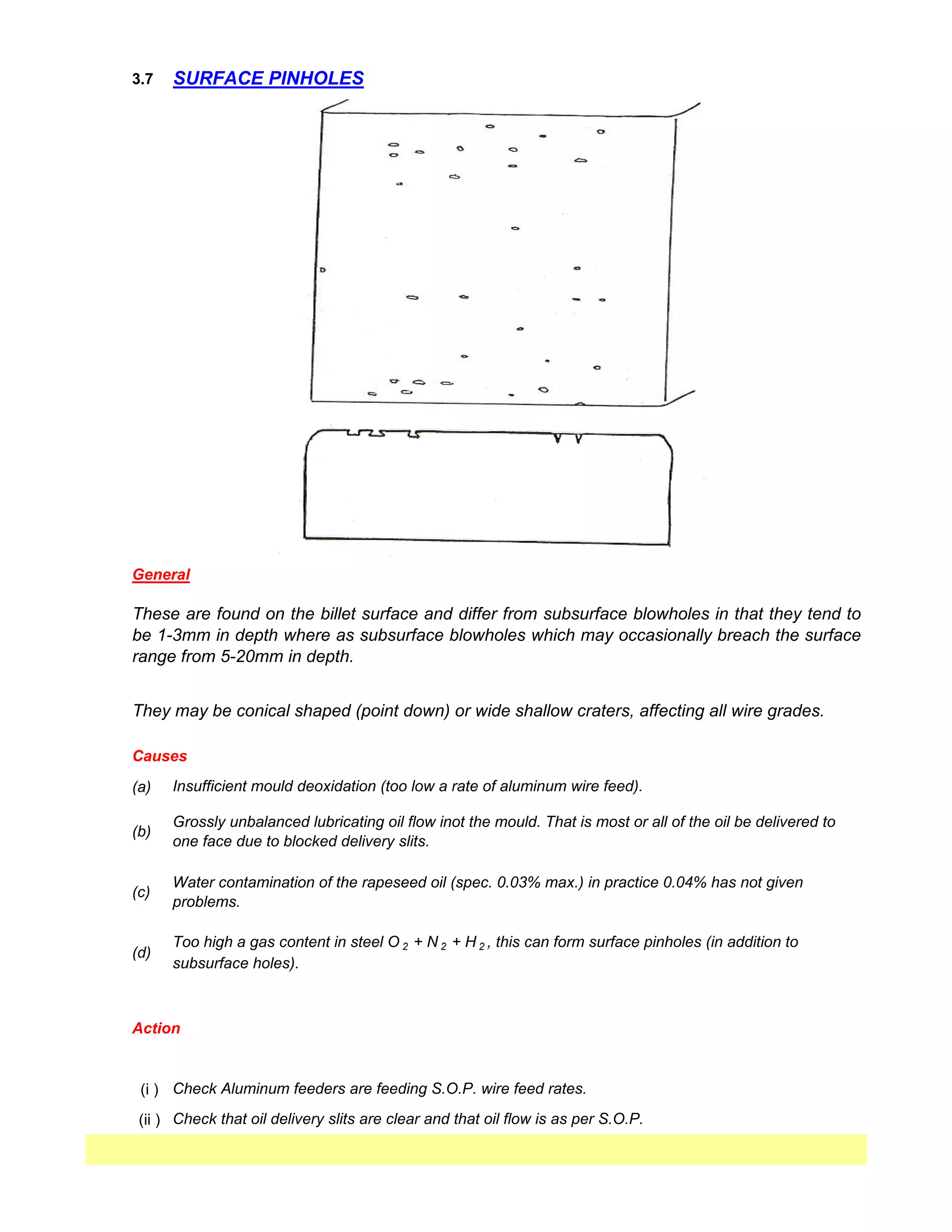 Billet defects | PDF