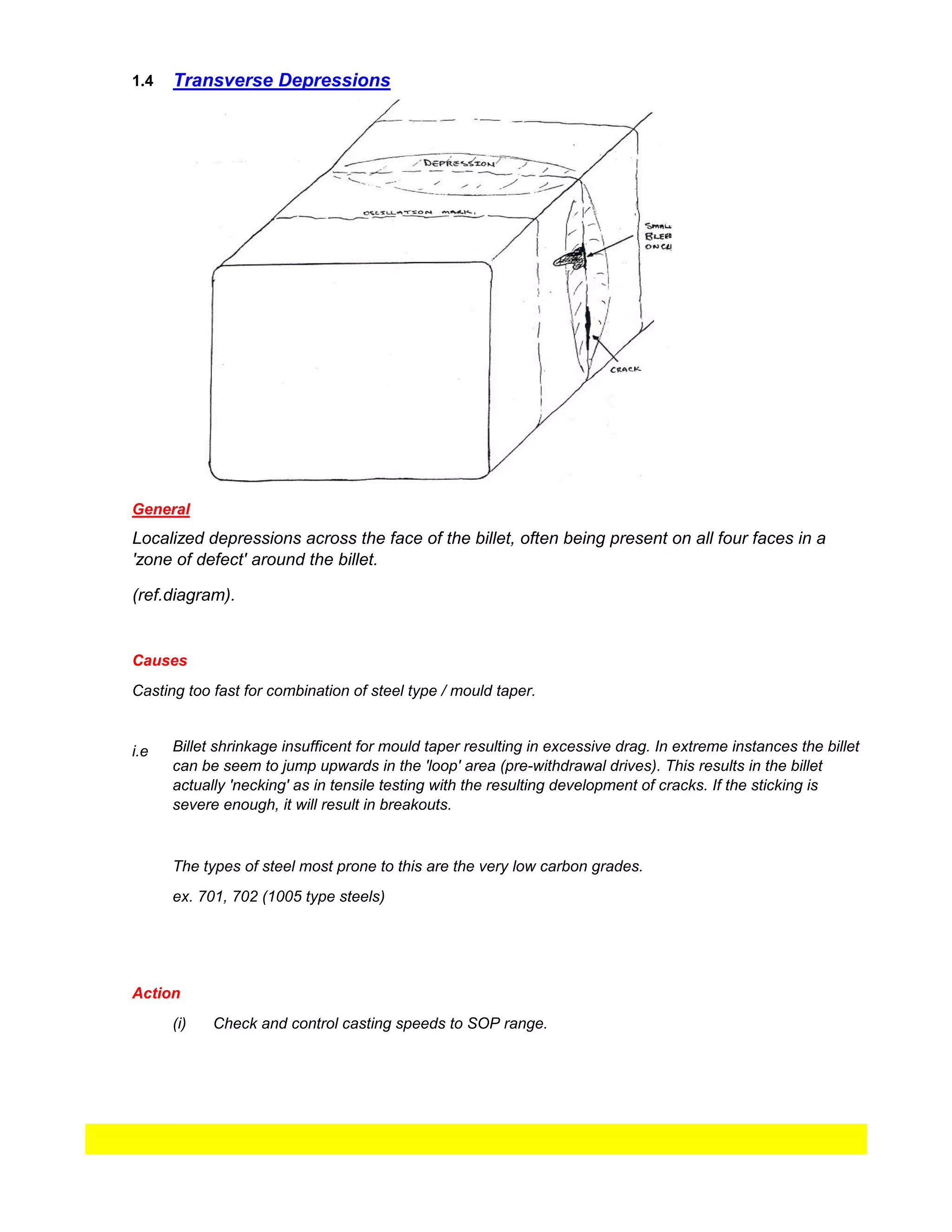 Billet defects | PDF