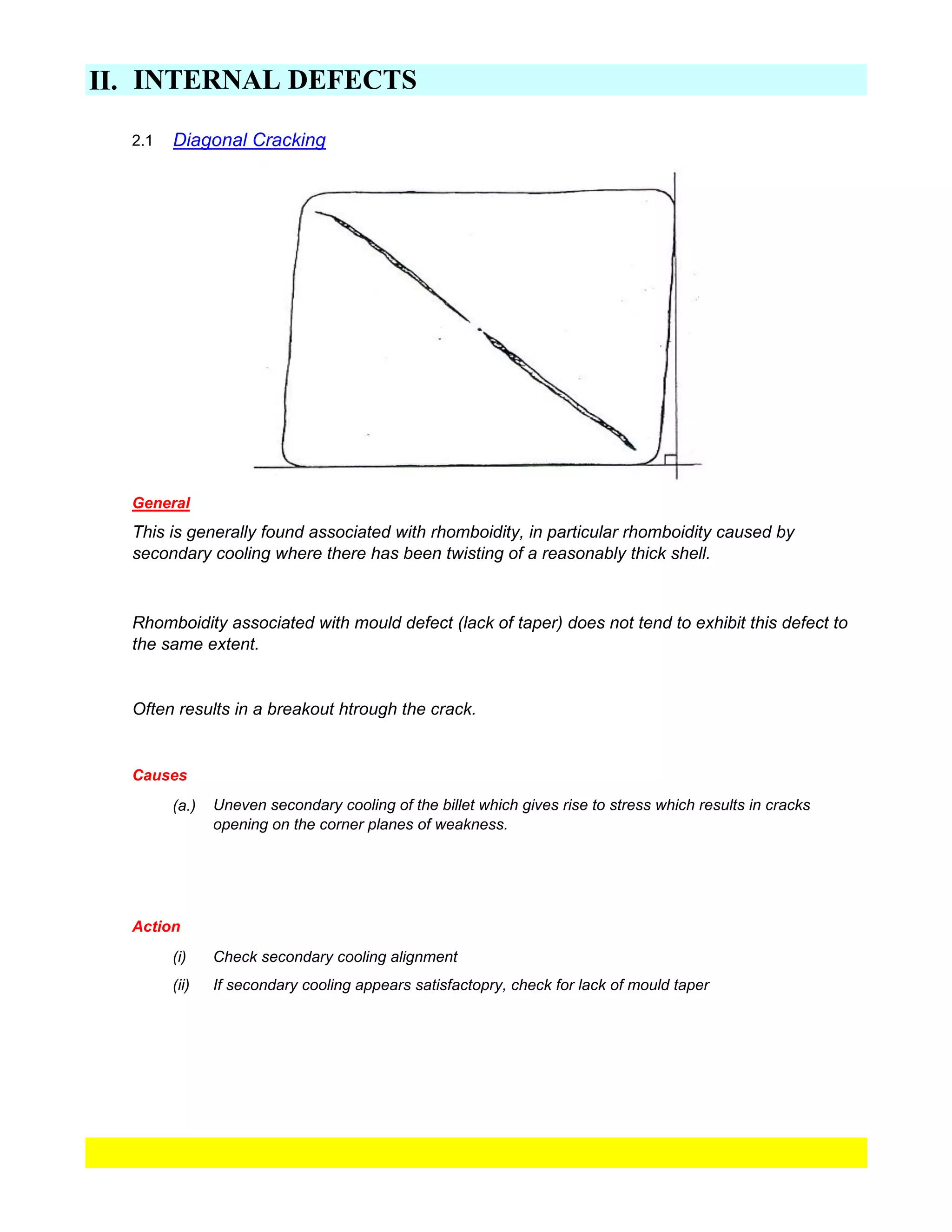 Billet defects | PDF