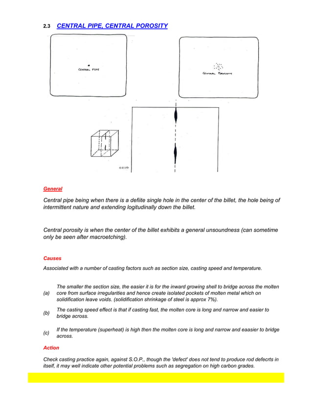 Billet defects | PDF