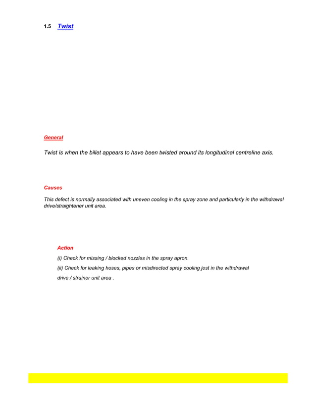 Billet defects | PDF