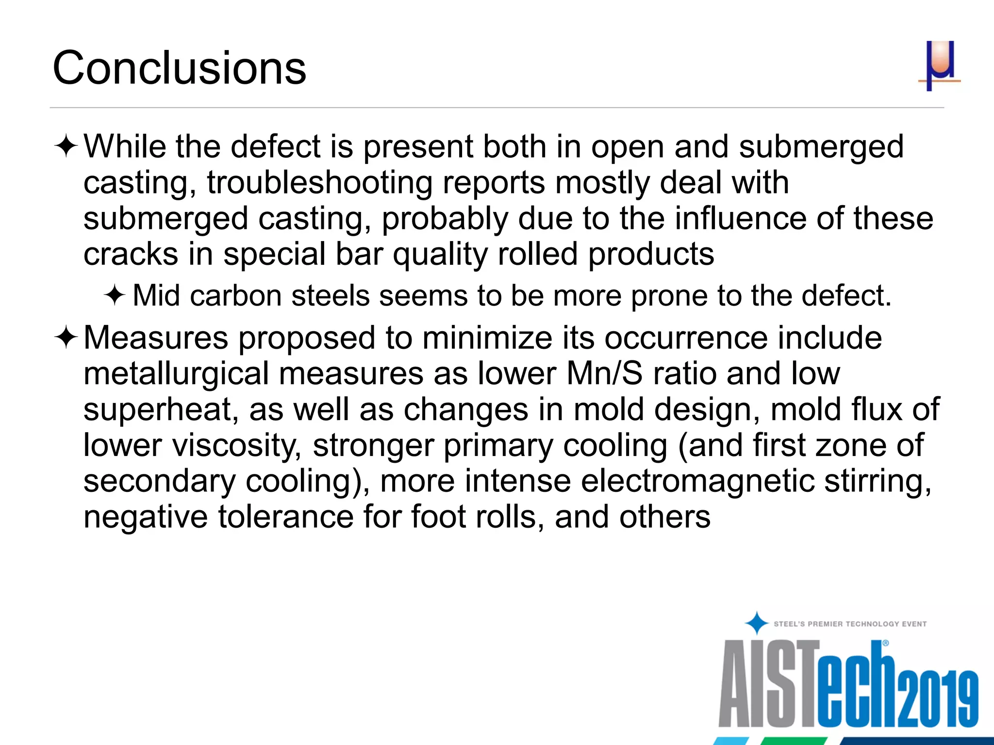 Billet defects off-corner cracks formation, prevention and evolution | PDF