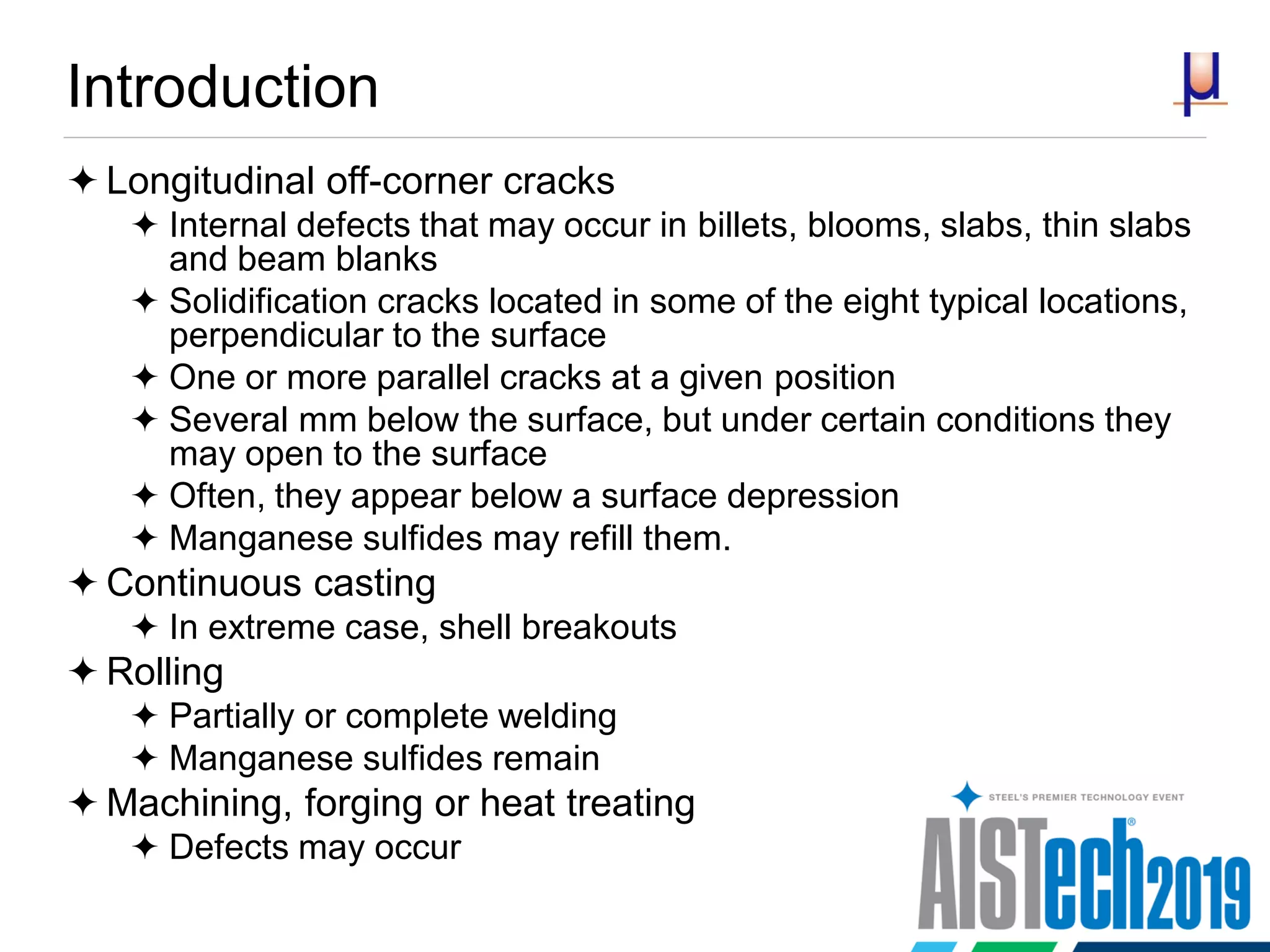 Billet defects off-corner cracks formation, prevention and evolution | PDF