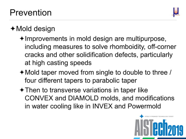 Billet defects off-corner cracks formation, prevention and evolution ...