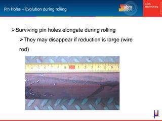 Billet defects pinhole and blowhole formation prevention and evolution ...