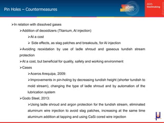 Billet defects pinhole and blowhole formation prevention and evolution ...