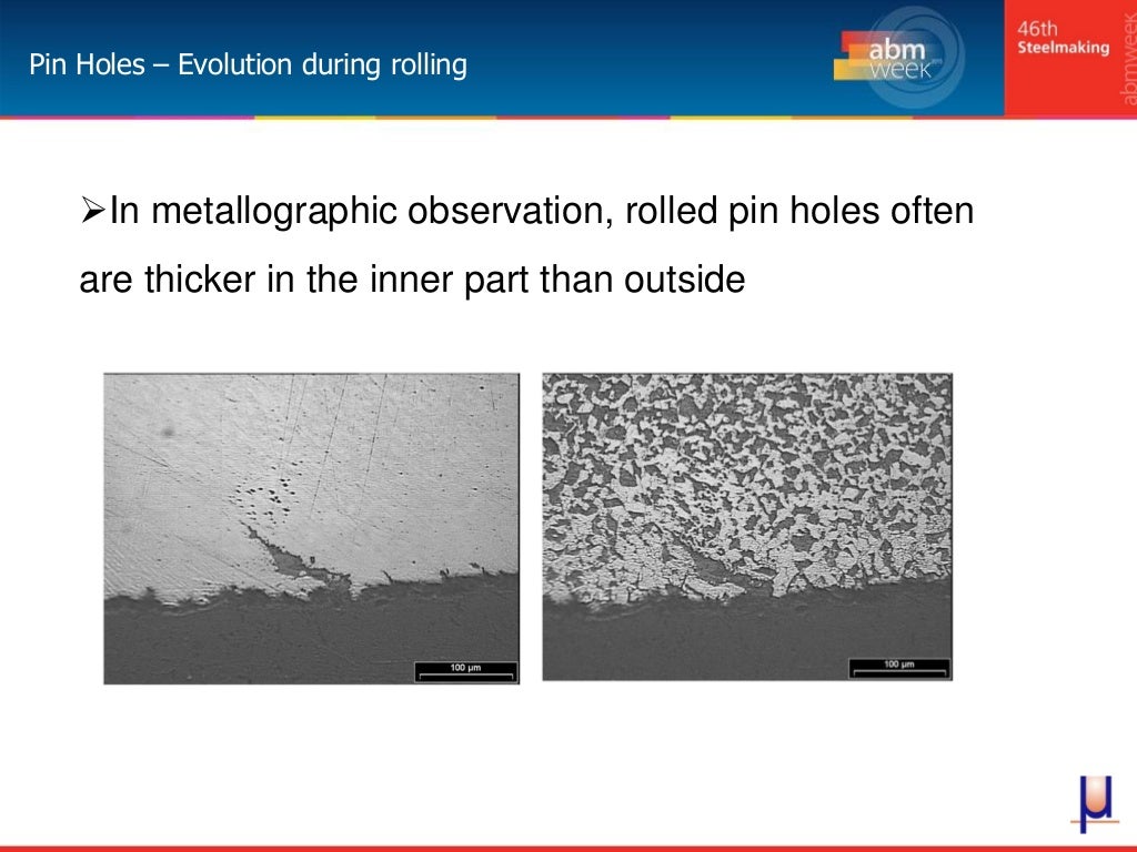 Billet defects pinhole and blowhole formation prevention and evolut…