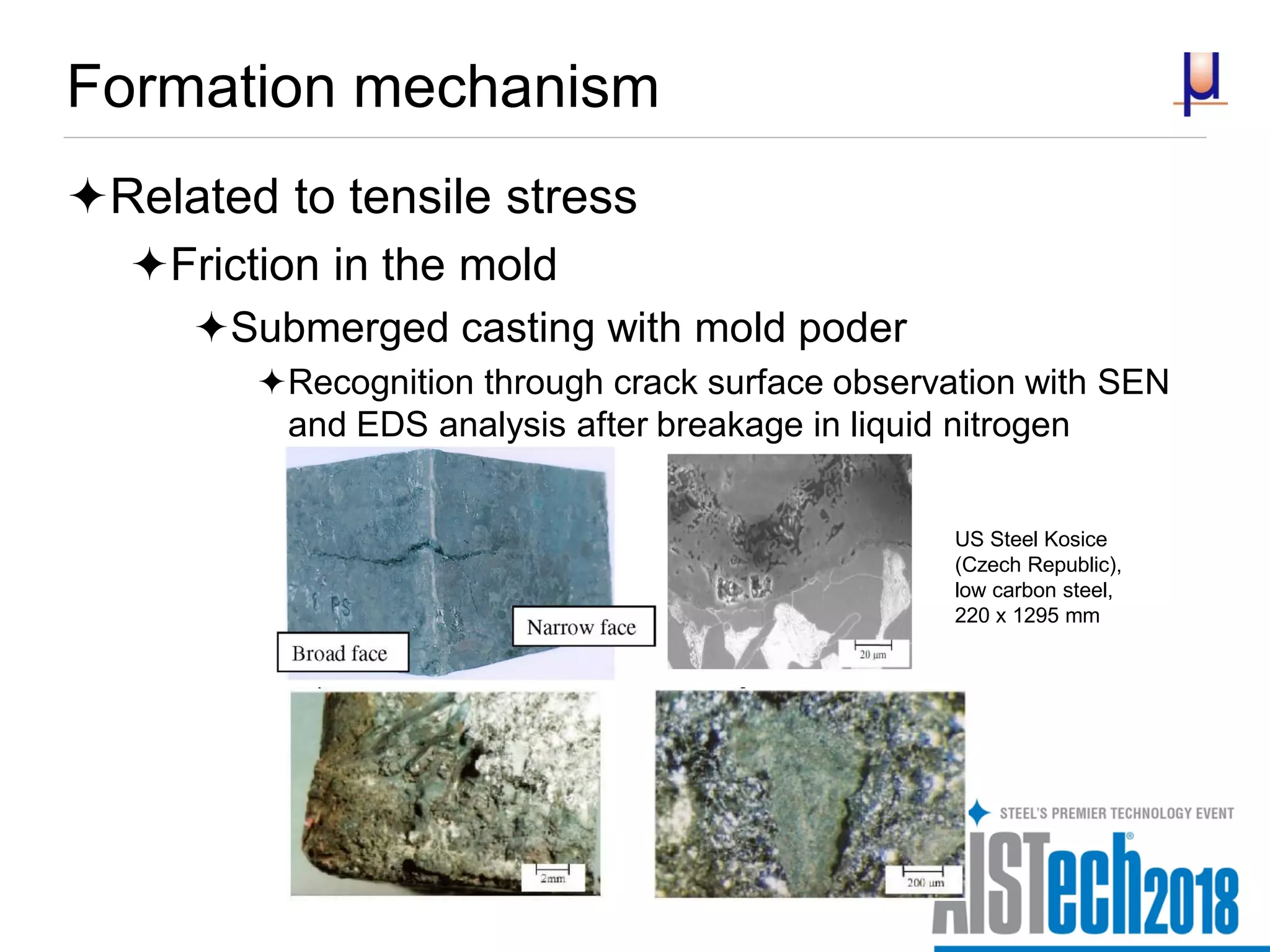 Billet defects - transverse cracking formation prevention and evolution ...