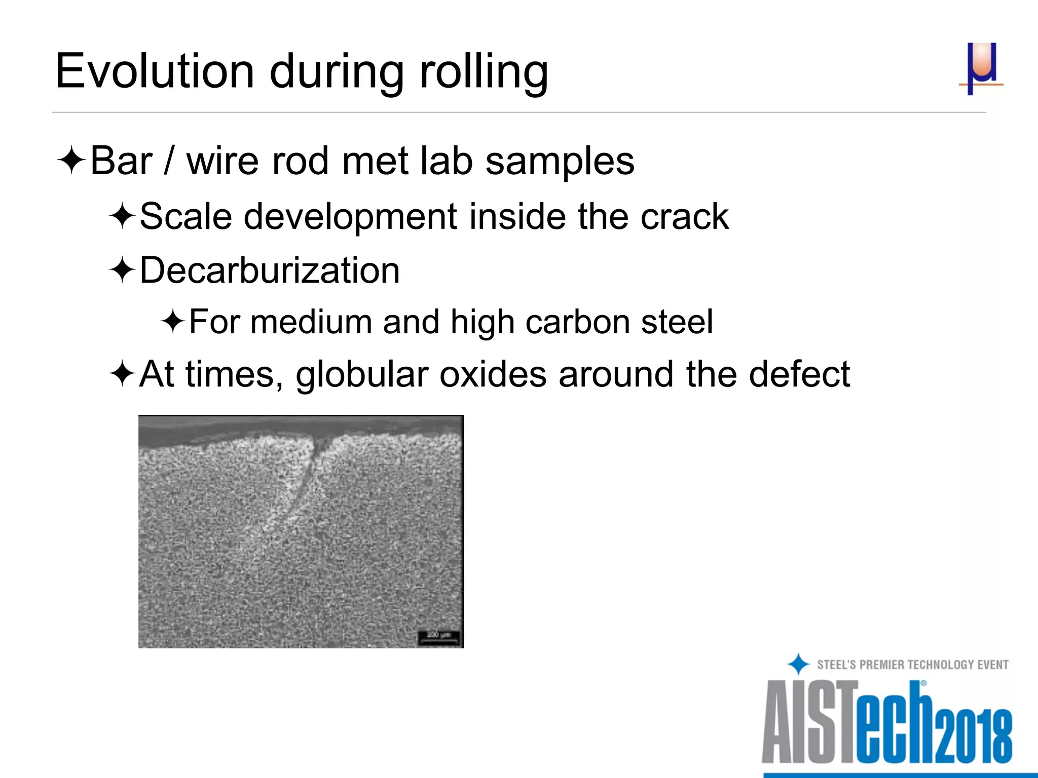 Billet defects - transverse cracking formation prevention and evolution ...