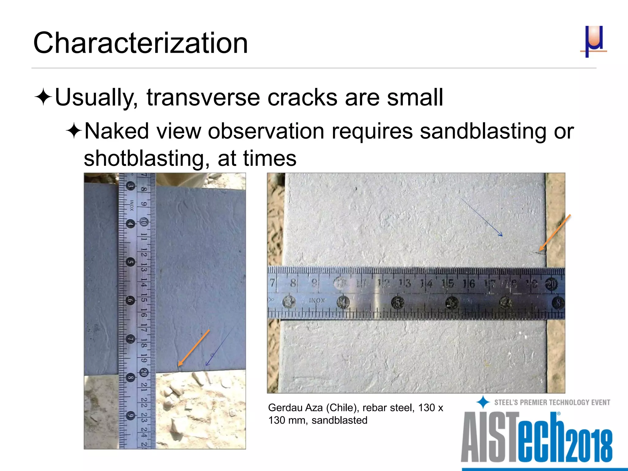 Billet defects - transverse cracking formation prevention and evolution ...