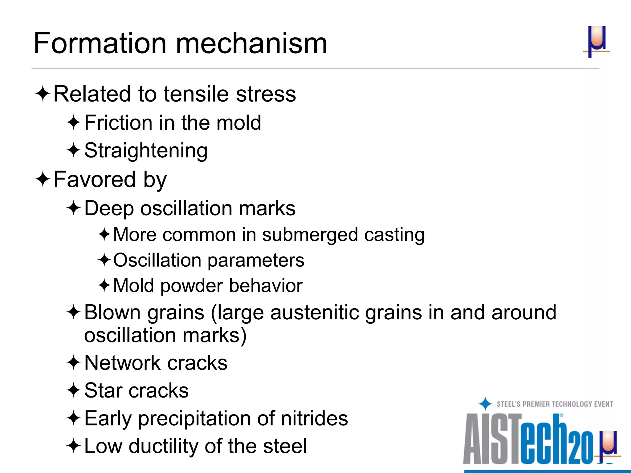 Billet Defects Transverse Cracking Formation Prevention And Evolution Pdf