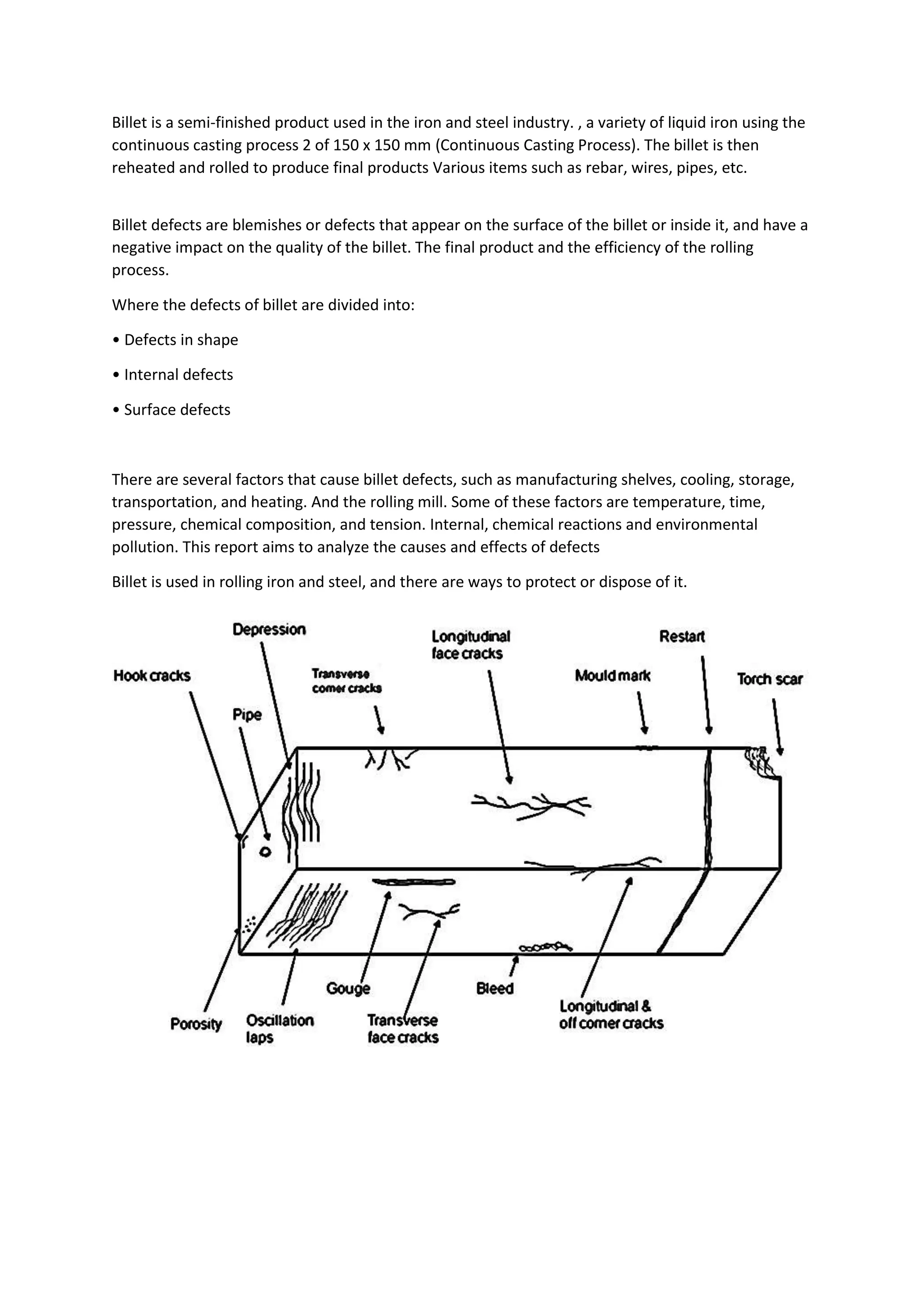 BILLET DEFECTS: PIN-HOLE AND BLOW-HOLE FORMATION, PREVENTION AND ...