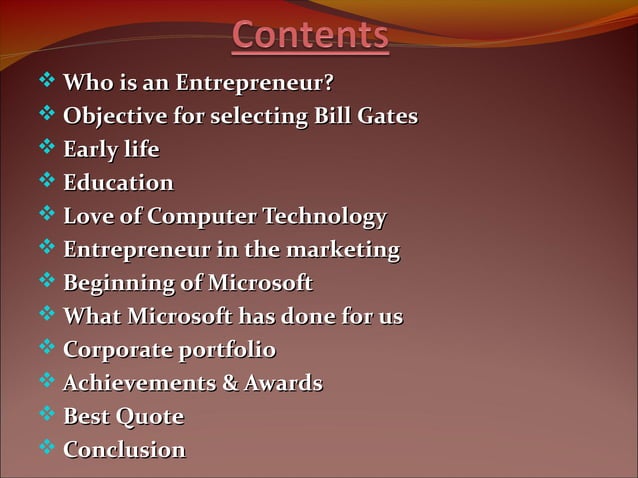 Bill Gates | PPT | Free Download