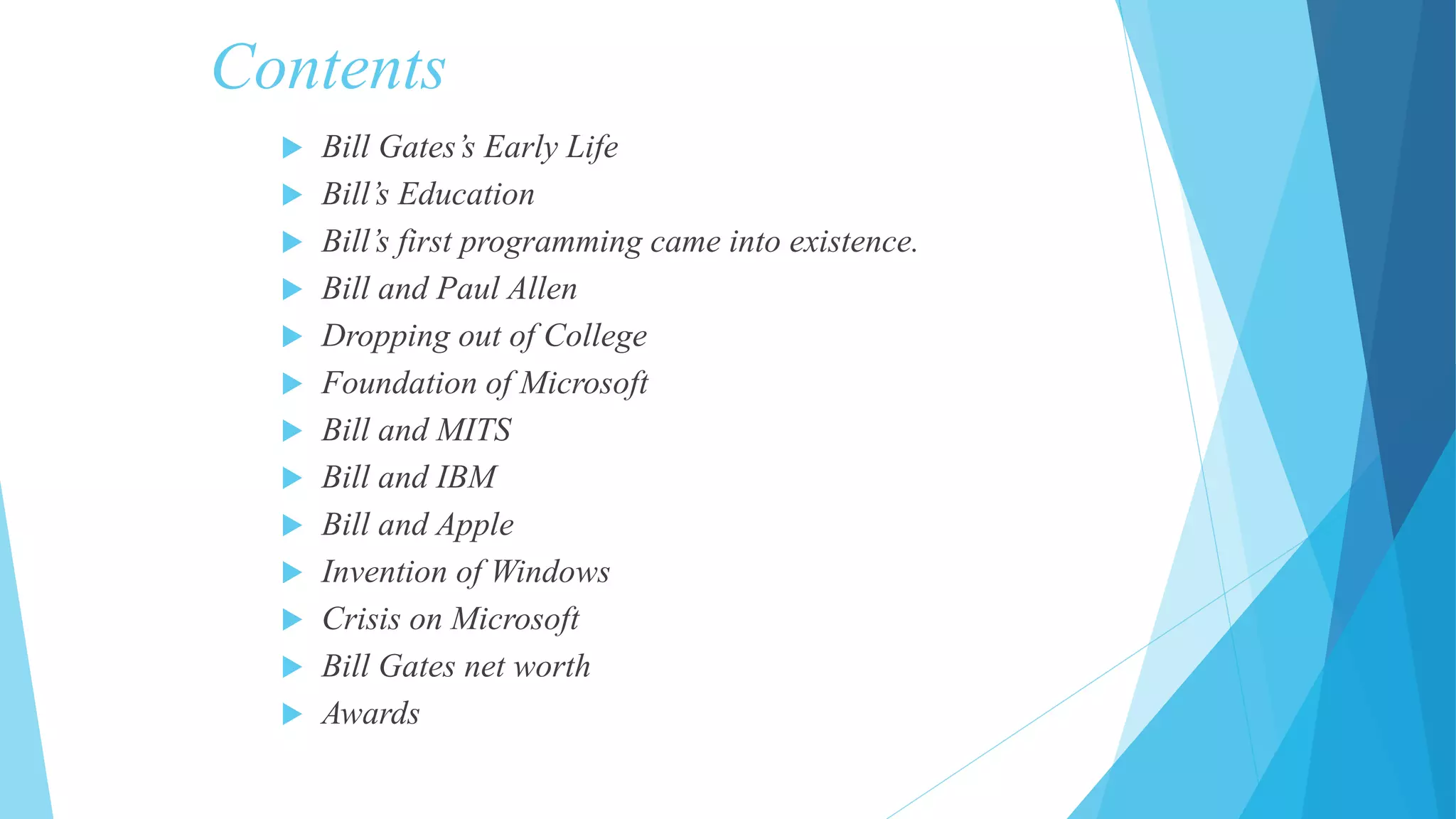 Bill gates- Founder & owner of Microsoft | PPTX