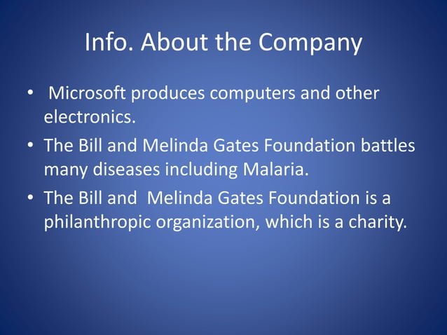 Bill gates powerpoint | PPTX | Non-Profit Organizations | Industries