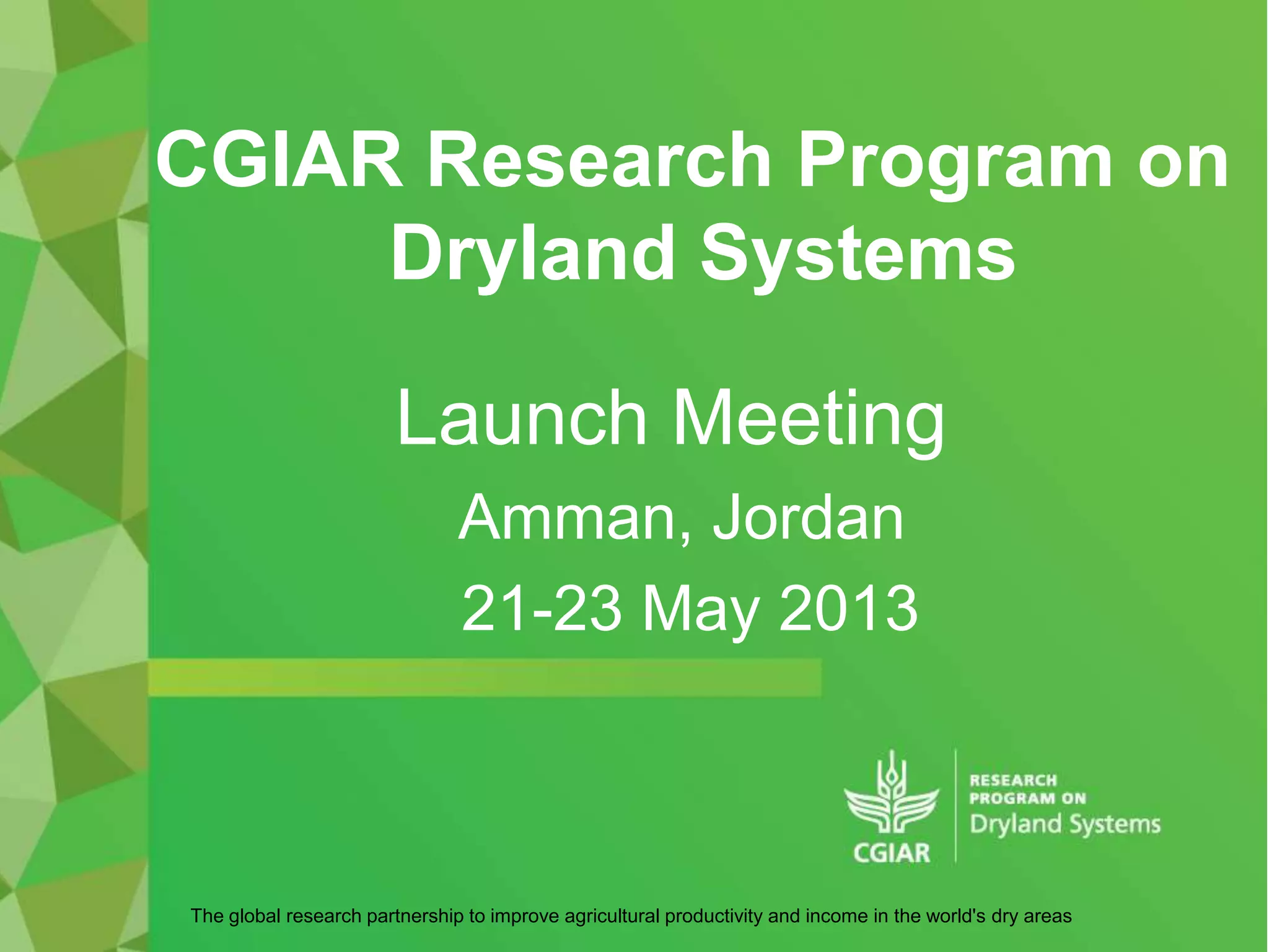 Highlights of the CRO on Dryland Systems | PPT