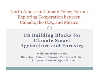 Bill Hohenstein, Director, Climate Change Program Office, United State ...