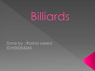 Billiard | PPTX