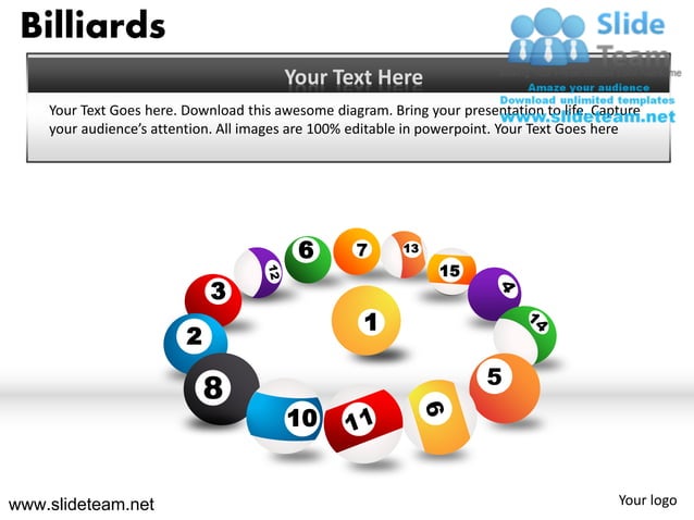 Billiard balls powerpoint ppt templates. | PDF | Snooker/Pool/Billiards ...