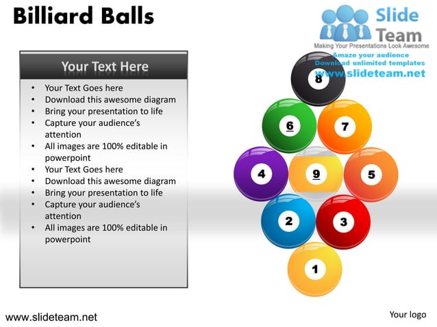 Billiard balls powerpoint presentation templates. | PDF
