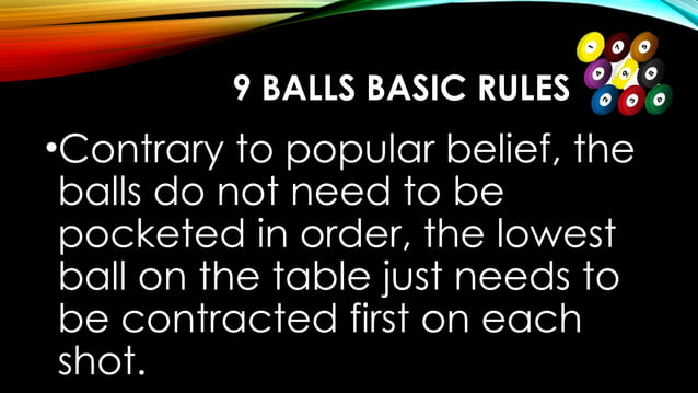 Billiards Presentation Basic Rules Pptx