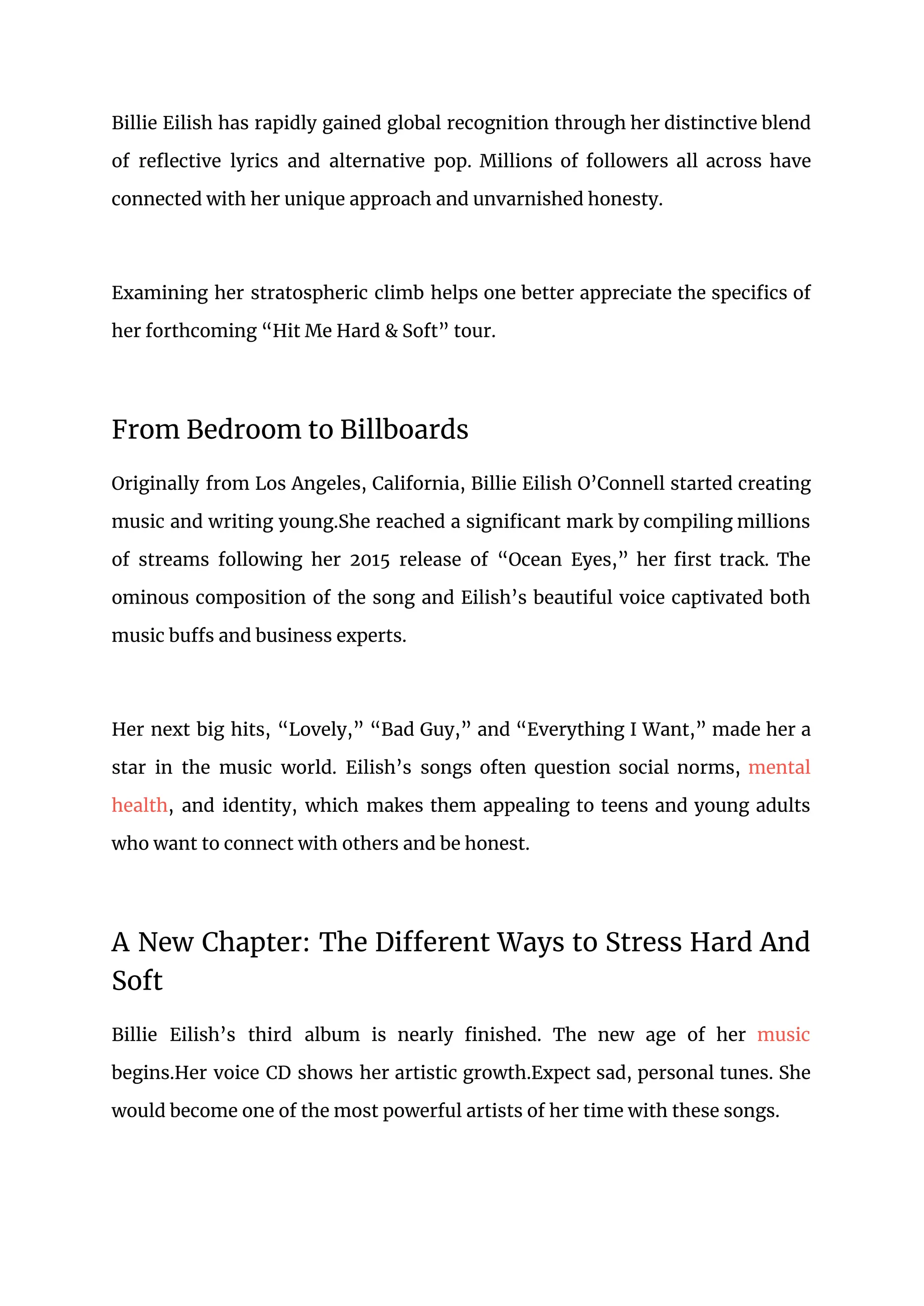 Billie Eilish Set to Hit the Stage with ‘Hit Me Hard & Soft’ Tour ...