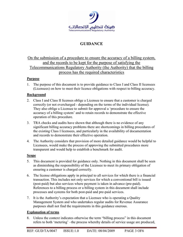 Billing accuracy guidelines | PDF