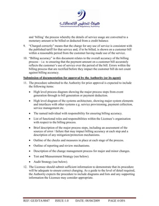 Billing accuracy guidelines | PDF