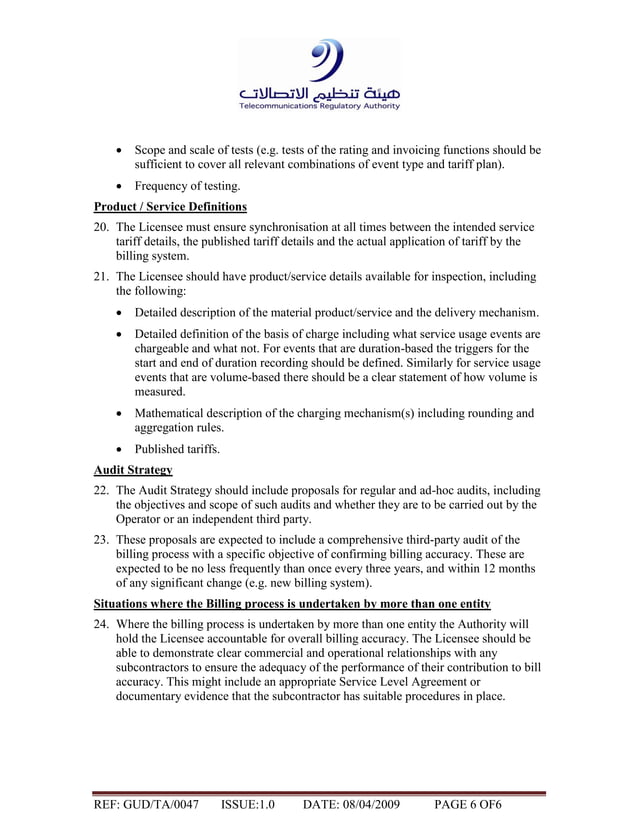 Billing accuracy guidelines | PDF