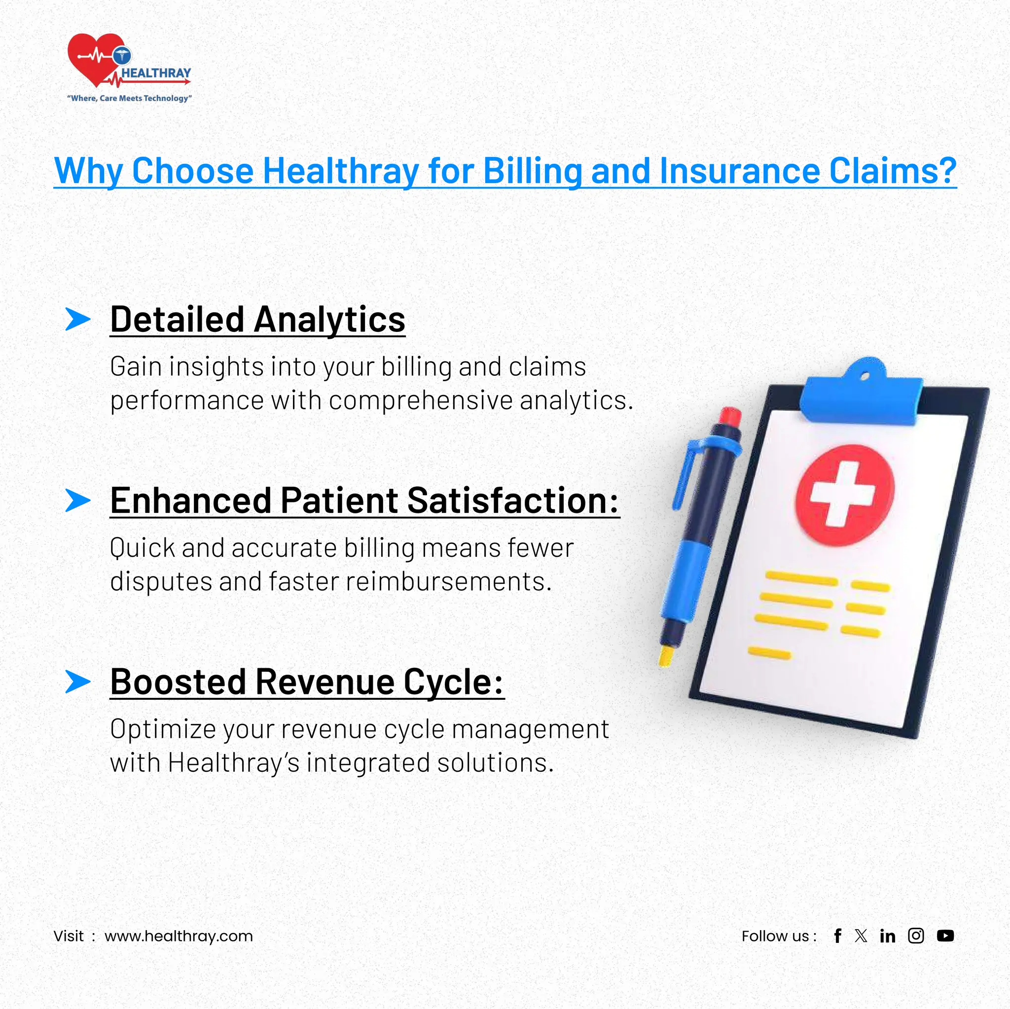 Billing and Insuarance claim in healthcare- Healthray | PDF
