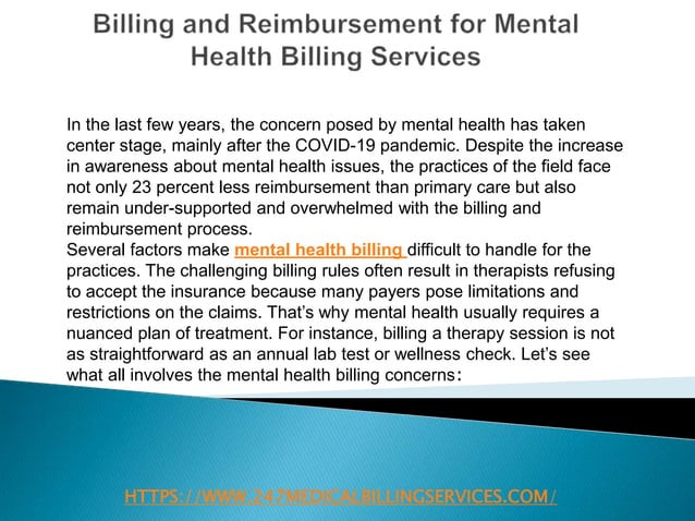 Billing and Reimbursement for Mental Health Billing Services.pptx ...