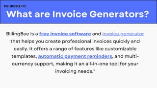 Billing Bee is Free Invoice Generators .pdf