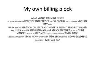 Billing block research | PPTX