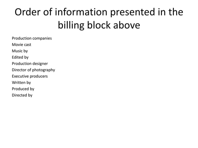 Billing block research | PPT