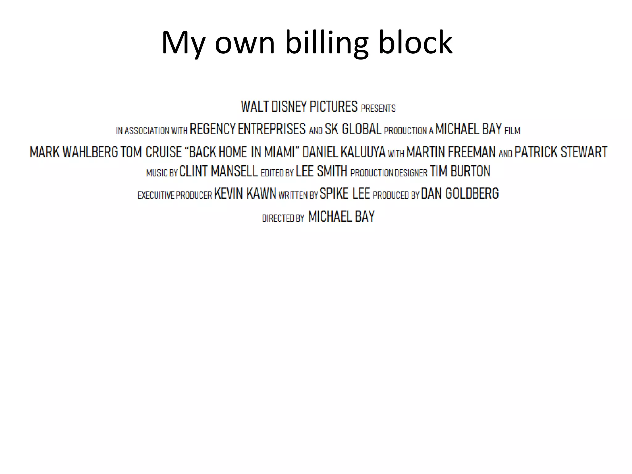 Billing block research | PPTX