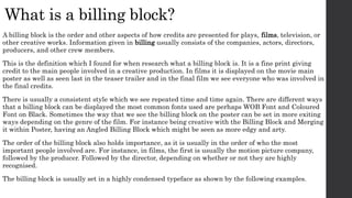 Billing block research- media A2 | PPTX