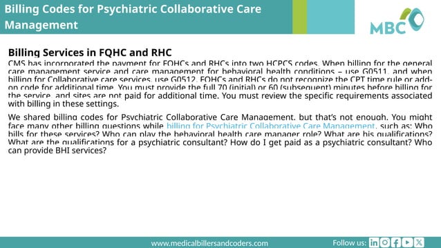 Billing Codes for Psychiatric Collaborative Care Management.pptx