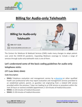 Billing for Audio-only Telehealth | PDF